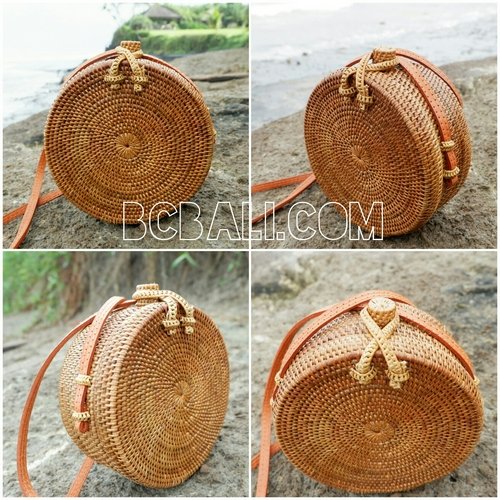 bali circle bags ata grass rattan strap handmade ethnic design - bali ...