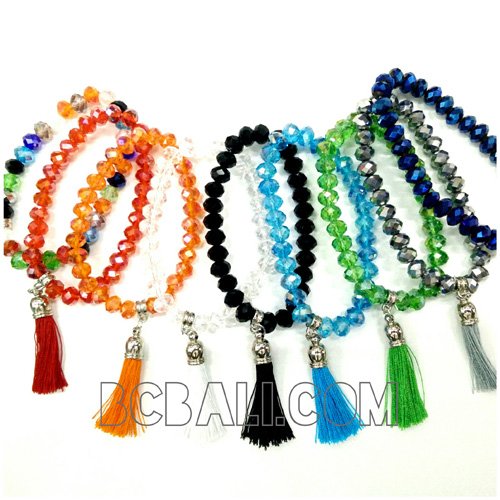 mix color crystal beads bracelets stretch - mix color crystal beads ...