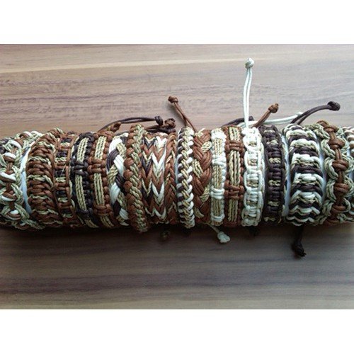natural hemp friendship bracelets straw leather - natural hemp ...