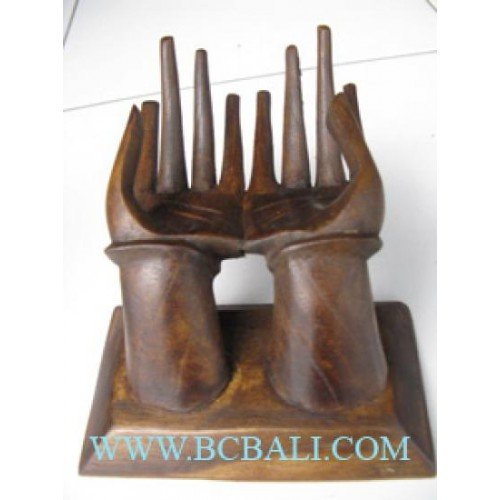 Wooden Finger Rings Double Holder - Wooden Finger Rings Double Holders ...