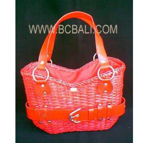 Leather Casual Fashion Rattan Handbag - Wholesaler Rattan Handbags ...