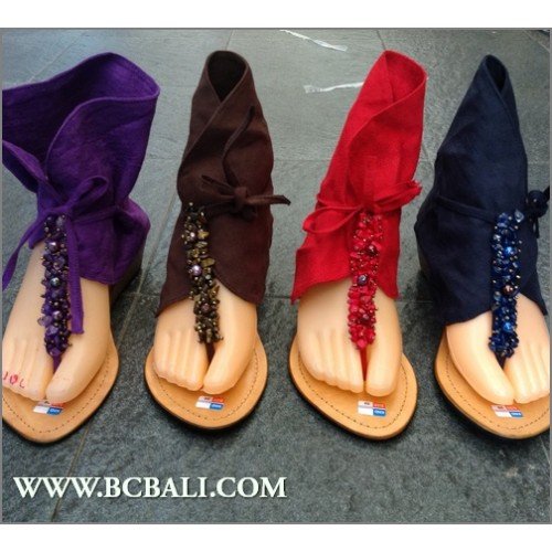 Bali Wedges Bat Style Sandals Slippers Leather - bali wedges bat style ...