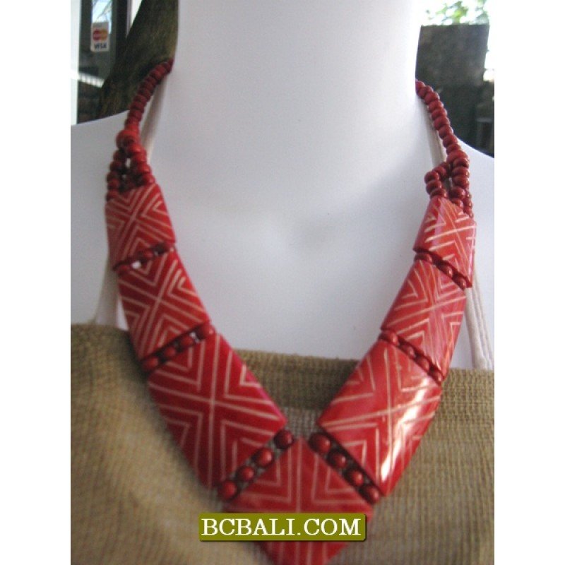 bone necklaces hand carved from cow tribal - bone necklaces hand carved ...